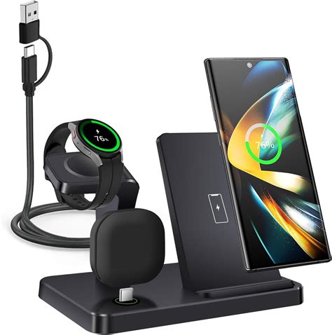 Vnbbt Wireless Charger For Samsung 3 In 1 Wireless Charging Station For