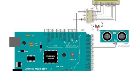 Laboratório Maker Proteus Software Sensor Ultrassônico Hc Sr04 Com Lcd 16x2 I2c
