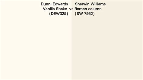 Dunn Edwards Vanilla Shake Dew325 Vs Sherwin Williams Roman Column