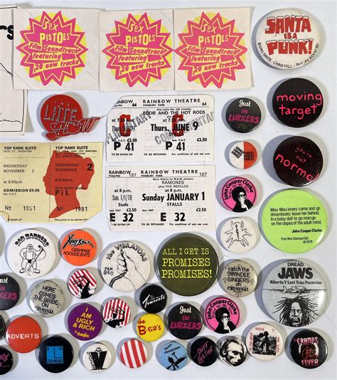Lot 274 Punk Interest Original Punk Badges And