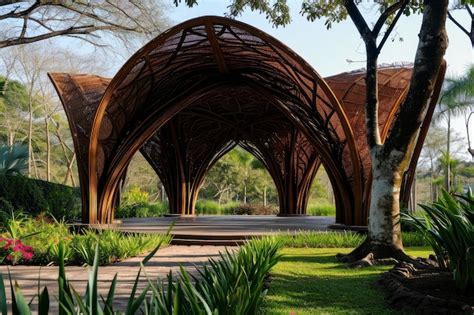 Premium Photo Architectural Pavilion Generate Ai