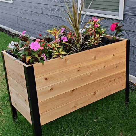 Cedar Planters Cedar 18 X Raised Garden Bed Home And Office Supplies