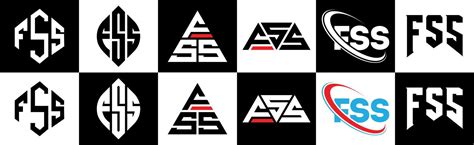 Fss Letter Logo Design In Six Style Fss Polygon Circle Triangle