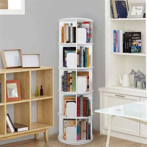 5 Tier Rotating Bookshelf Reviver Furniture