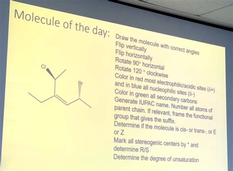 Molecule Of The Day Draw The Flip Molecule Vertically With Flip Correct