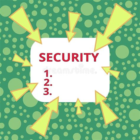 Text Sign Showing Security Conceptual Photo Measures Taken To Be Safe Quality Or State Of Being