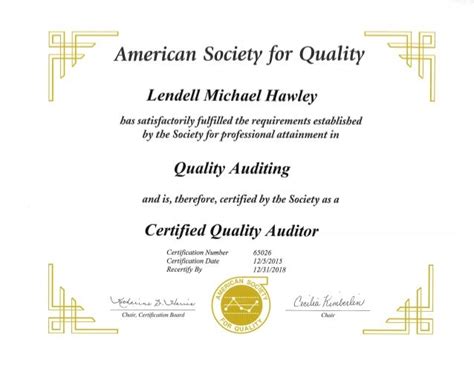 Cqa Certificate