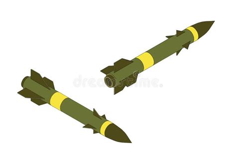 Military Missile 3d Vector Outline Illustration Stock Vector Illustration Of Contour Warhead