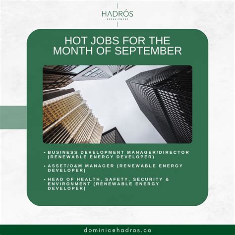 Dominic Tay On Linkedin Hot Jobs For The Month Of September Hadros Recruitment Were Already At