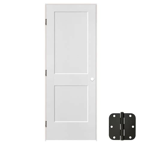 Masonite Logan 30 In X 80 In White 2 Panel Square Solid Core Primed
