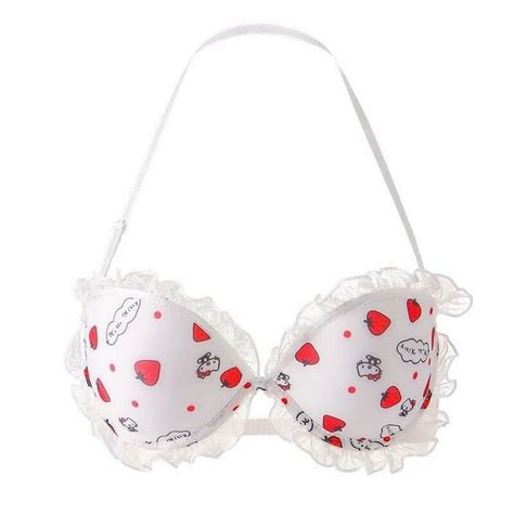 Sanrio Hello Kitty Bra Set Kawaii Sweet Underwear Panties And Bra Set