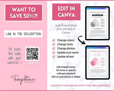 Workbook Template Bundle Canva Worksheet Templates Ebook Etsy