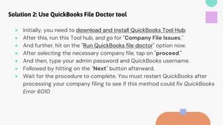 Fixing Quickbooks Error With Different Techniques Pptx