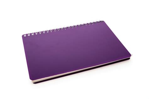 Free Photo Purple Notebook In A White Background