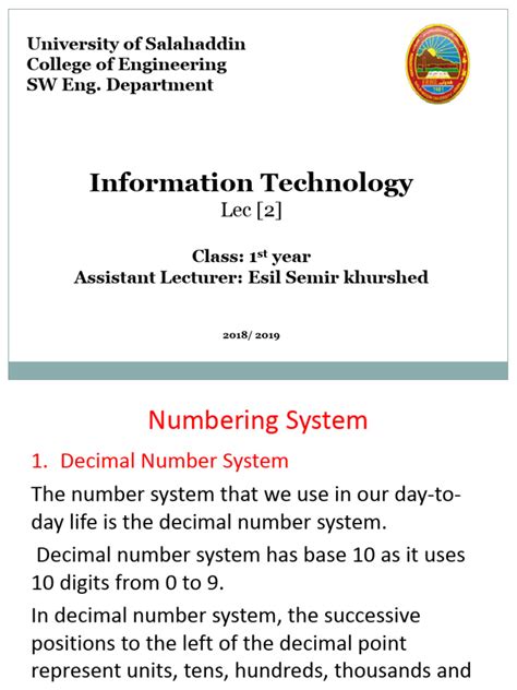 numbering systems review pdf decimal mathematics