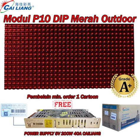 Jual MODUL P10 MERAH RUNNING TEXT OUTDOOR TALLED Shopee Indonesia