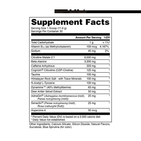 Bamf High Stimulant Nootropic Pre Workout Bucked Up