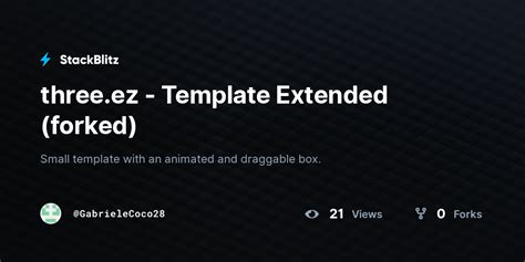 Three Ez Template Extended Forked Stackblitz