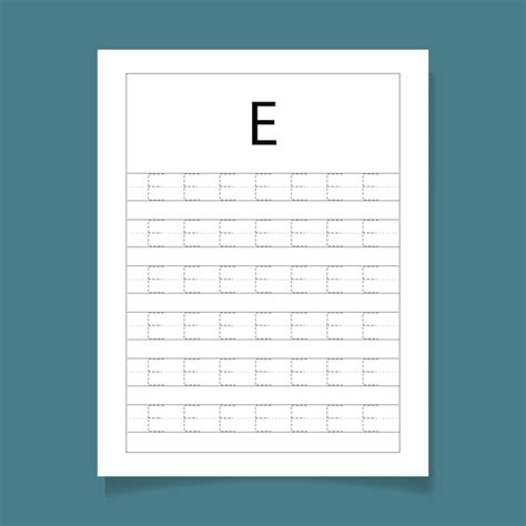 미취학 아동 및 유치원을 위한 문자 또는 알파벳 추적 및 워크시트 프리미엄 벡터