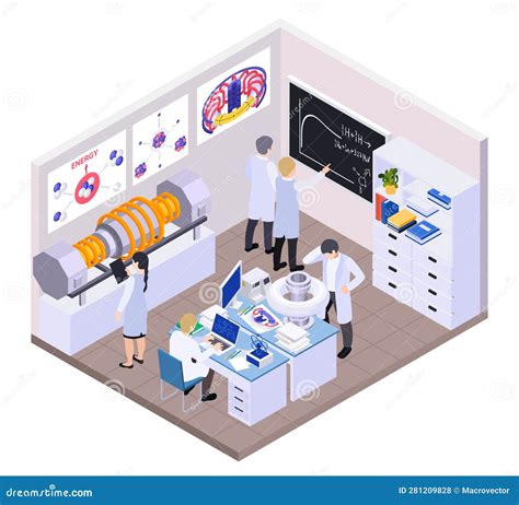 Group Of Scientists Or Researchers Wearing White Coats Analyzing Dna