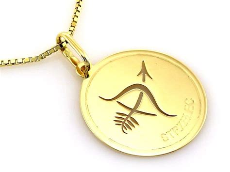 Złota ZAWIESZKA pr Okrągła Znak zodiaku strzelec sklep internetowy ModernSilver