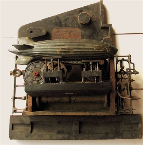 Unique Assemblage Art With Old Clock And Wooden Box