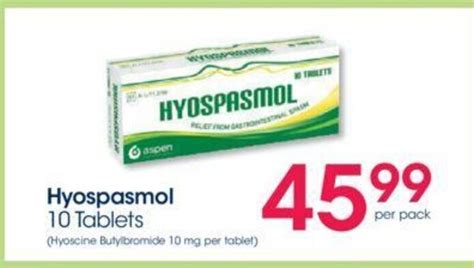 Hyopasmol 10 Tablets Offer At Clicks