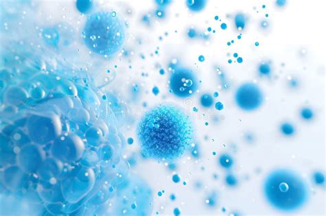 A Cluster Of Translucent Blue Orbs Filled With Smaller Orbs Floats Against A Soft Blue Backdrop