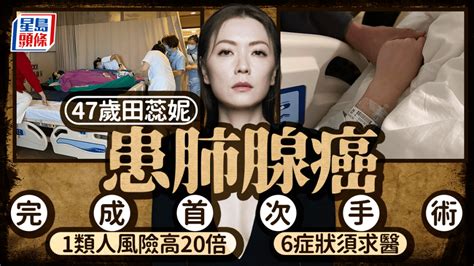 47歲田蕊妮患肺腺癌 完成手術每次呼吸也痛 1類人風險高20倍 有6症狀須求醫