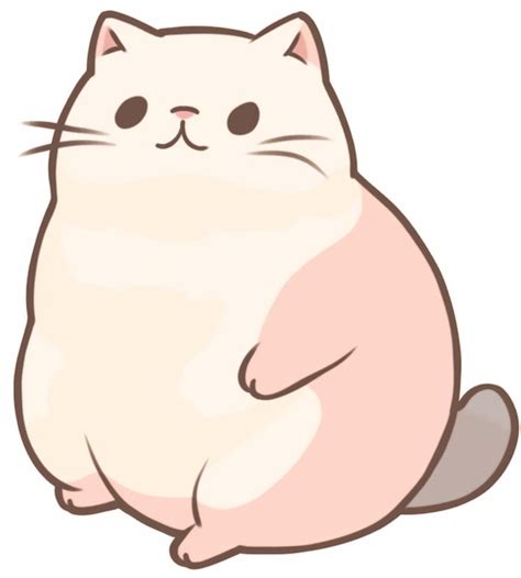 Un Dibujo Animado De Un Gato Gordo Foto Premium