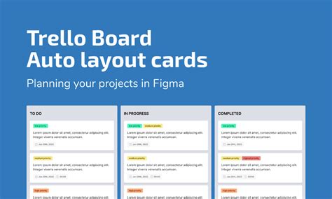 Trello Board Auto Layout Cards Figma