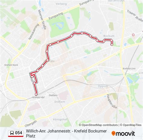 054 Route Fahrpläne Haltestellen Karten Krefeld Hbf Aktualisiert