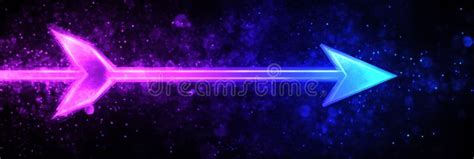 Glowing Arrow Of Progress Futuristic Arrow Dual Colors Energy Motion Direction Symbolizes