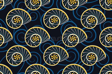 Snail Seamless Pattern With Abstract Geometric Vector Stock Vector Illustration Of Indonesia