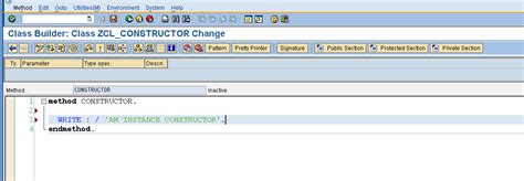 sap tech global class creation of constructor