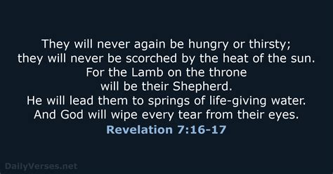 August 3 2017 Bible Verse Of The Day Nlt Revelation 716 17