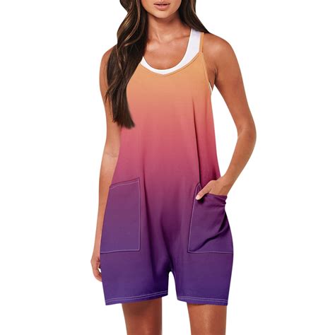 8qida Women Jeans Trendy Rompers For Women Summer Casual Sleeveless