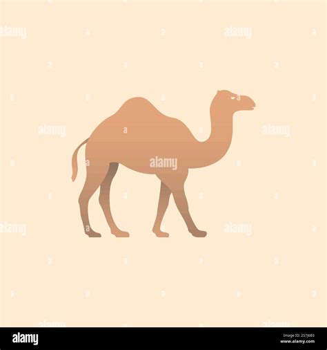 Vector Illustration Of Brown Camel Icon Logo Camel Side View Profile