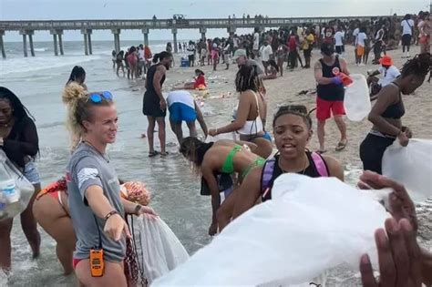Spring Break Clean Up As Beachgoers Arrested After Boozy Bare Breast Brawls Daily Star