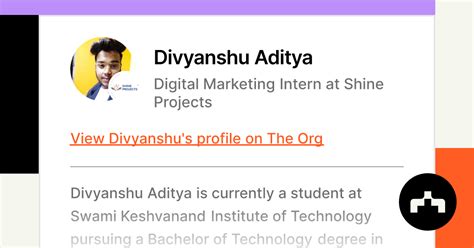 Divyanshu Aditya Digital Marketing Intern At Shine Projects The Org