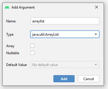Android Pass Arraylist Between Fragments In Navigationcomponents