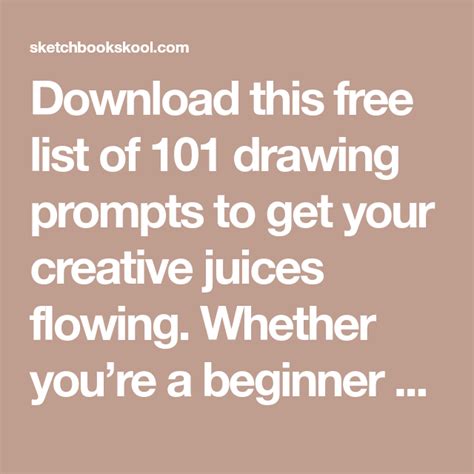 Free Drawing Prompts Sketchbook Skool Drawing Prompt Prompts