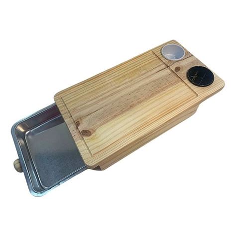 Tábua de Churrasco Inteligente Gaveta Madeira Pinus Artesanal Potes para Molhos Shopee