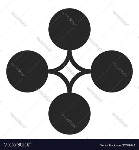 Nodes Circles With Connections Interconnected Vector Image