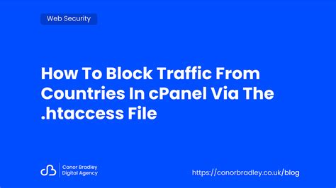 How To Block Traffic From Countries In Cpanel Via The Htaccess File