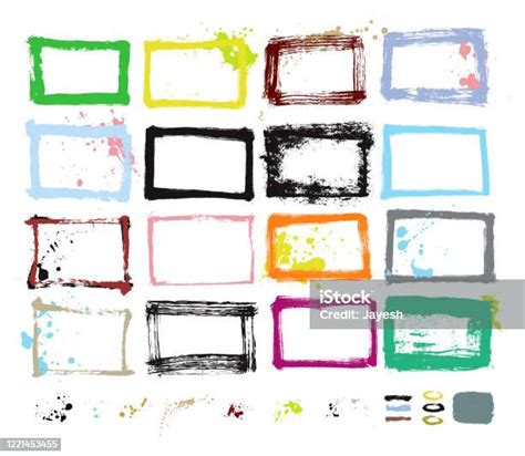 디자이너 벡터 컬렉션 핸드 페인팅 스캔 및 추적 그런지 텍스처 개체 그룹에 대한 스톡 벡터 아트 및 기타 이미지 개체 그룹 곡선 그래피티 Istock