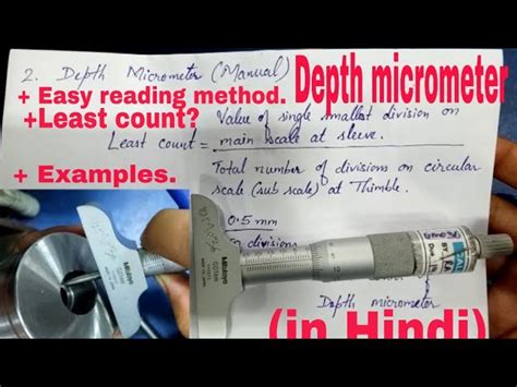 Reading A Depth Micrometer Reading A Depth Micrometer