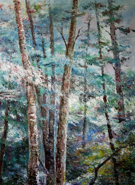 Картина Пейзаж в голубых тонах Размеры 46x61 Год 2011 Цена 45000