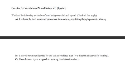 Solved Question 3 Convolutional Neural Network II 9 Chegg