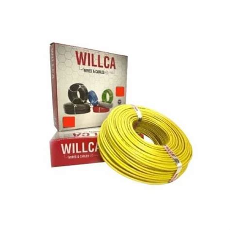 Willca Sqmm Yellow Single Core Fr Multistrand Pvc Insulated Unsheathed Industrial Cable